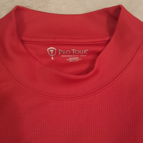 Pro Tour | Shirts | Nwt Pro Tour Red Mock Turtle Tee Sz Large | Poshmark
